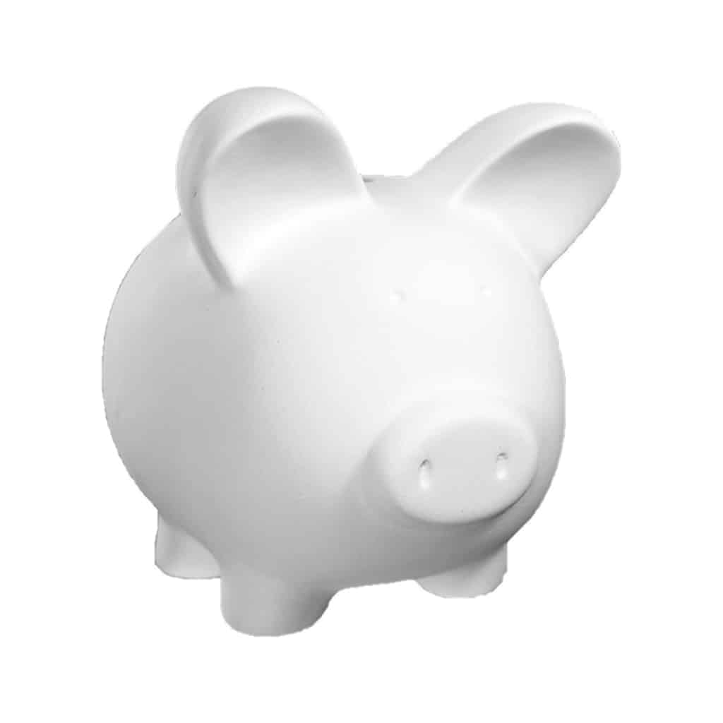 Bisque Imports 1200 - Medium Pig Bank | Clay King Bisque Imports 1200 - Medium Pig Bank | Clay King