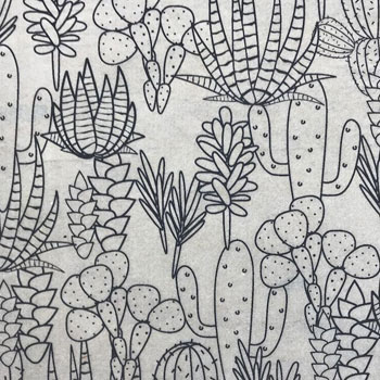 Elan Pottery Underglaze Transfer - Cacti - 19″ x 13″ | Clay King