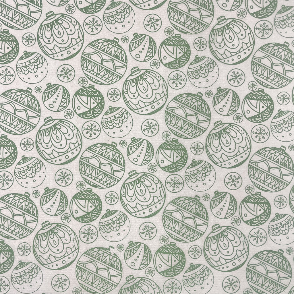 Elan Pottery Underglaze Transfer - Ornaments Green - 19″ x 13″ | Clay King