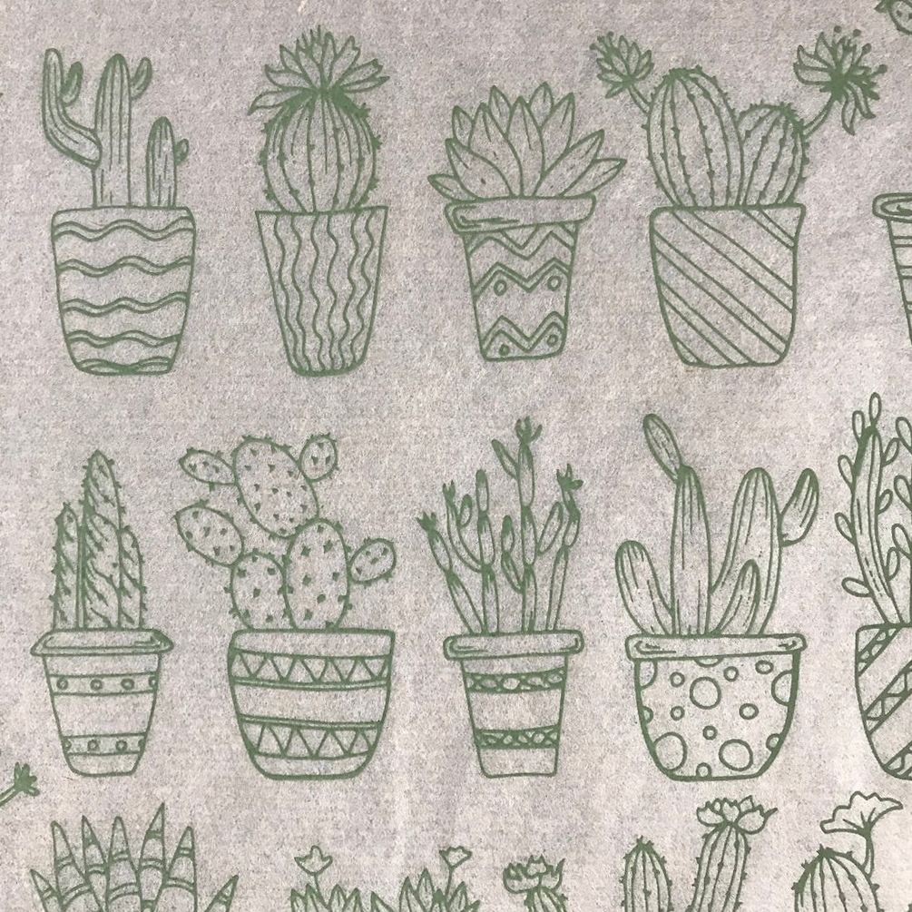 Elan Pottery Underglaze Transfer - Potted Plants Green - 19″ x 13 ...