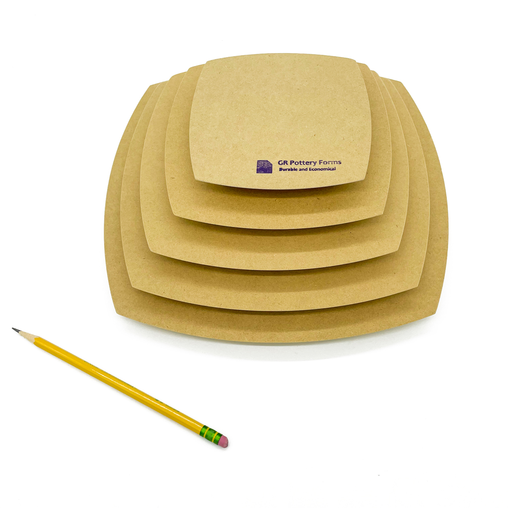 G.R. Pottery Forms 5pc Spherical Square Stack Pack | Clay King