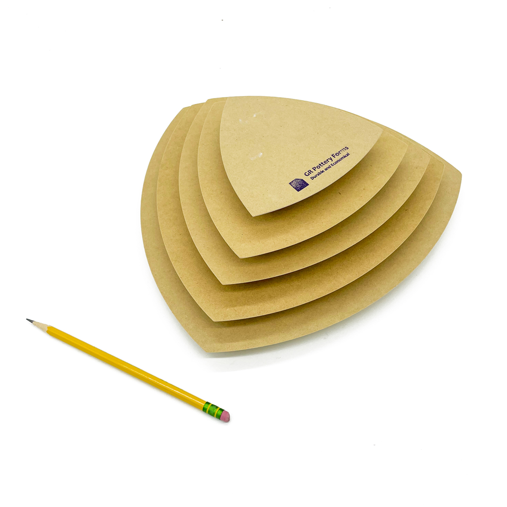 G.R. Pottery Forms 5pc Spherical Triangle Stack Pack | Clay King