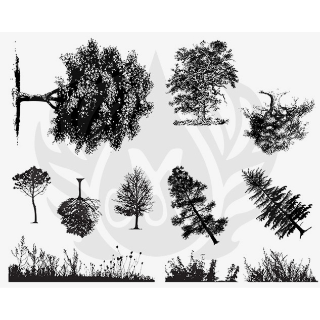 Mayco Designer Silkscreen DSS-110 Trees and Grass - 15″ x 12″ | Clay King