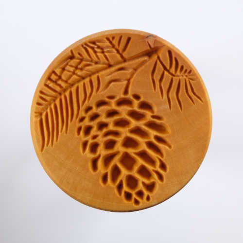 MKM SCXL-002 Extra Large Round Stamp - Pine Cone 1 | Clay King