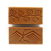 MKM SRM-009 Medium Rectangle Stamp - Vine and Leaves | Clay King