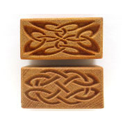 MKM SRM-041 Medium Rectangle Stamp - Debossed Celtic Rectangle | Clay King