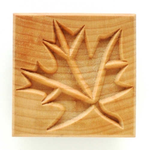 MKM SSL-023 Large Square Stamp - Maple Leaf | Clay King