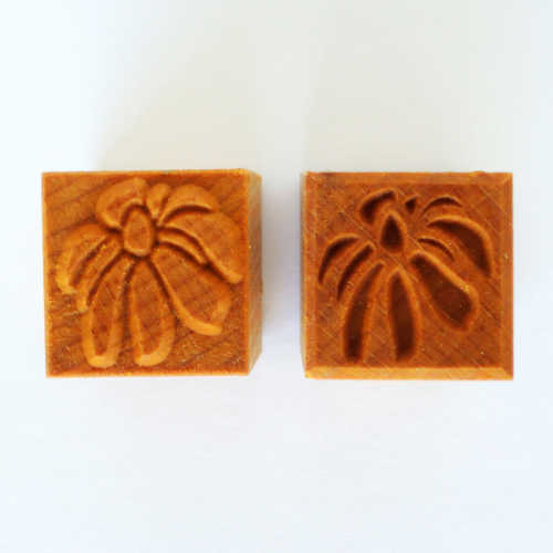 MKM SSM-102 Medium Square Double Sided Stamp - Coneflower | Clay King