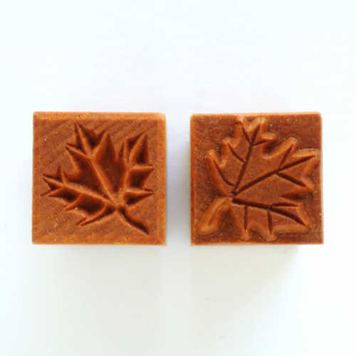 MKM SSM-106 Medium Square Double Sided Stamp - Maple Leaf | Clay King
