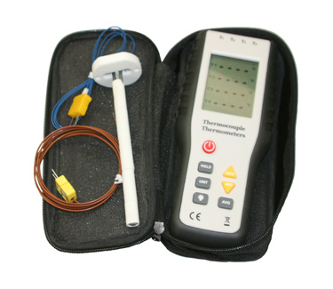 HT-9815 Quad Input Digital Pyrometer Package with Type K Thermocouple ...