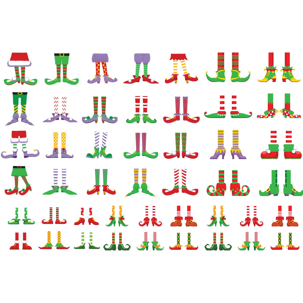 Sanbao Underglaze Transfer - Elf Legs Multi-Color - 19″ x 13″ | Clay King