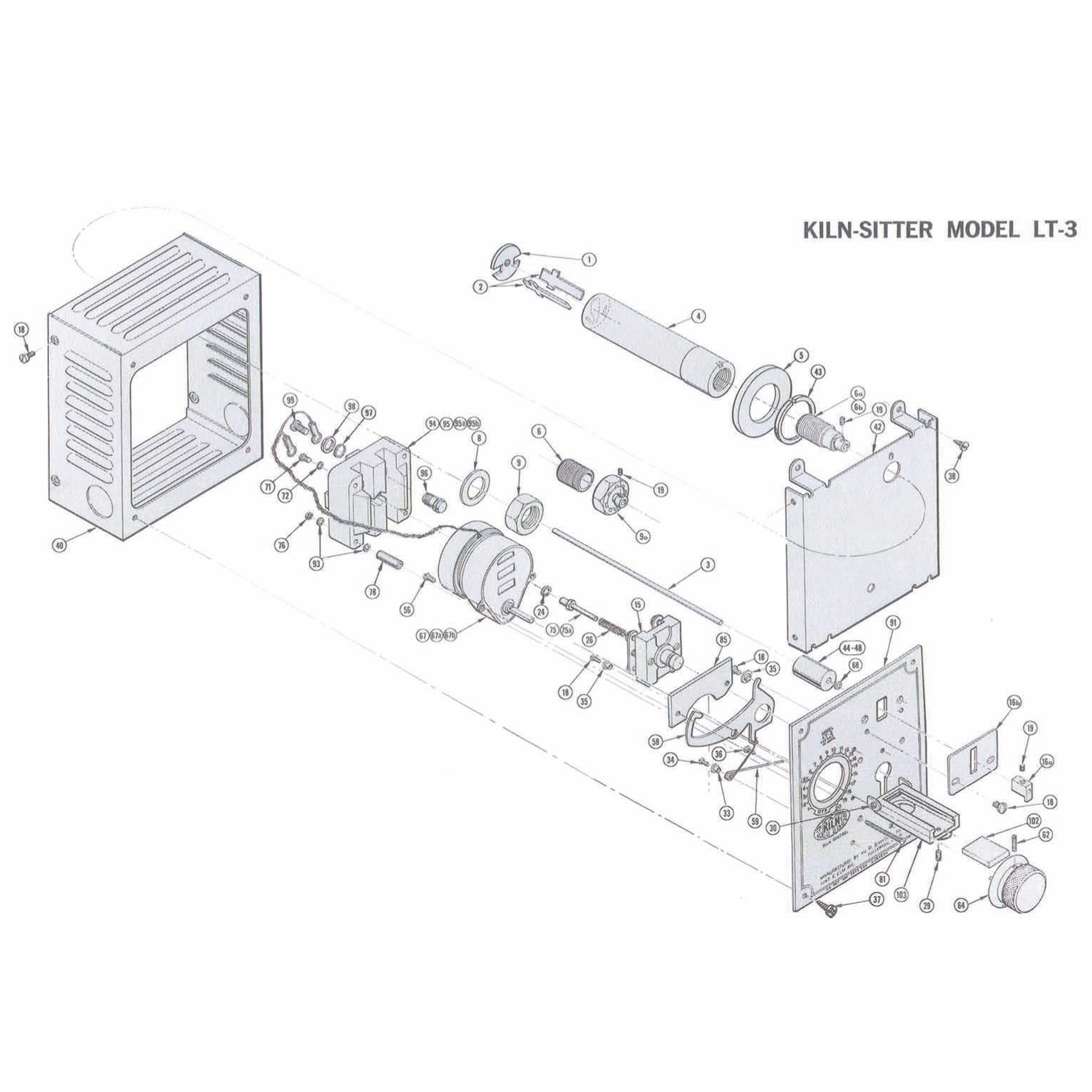 Skutt KS-120 - Face Plate for LT-3-S 220-50hz | Clay King