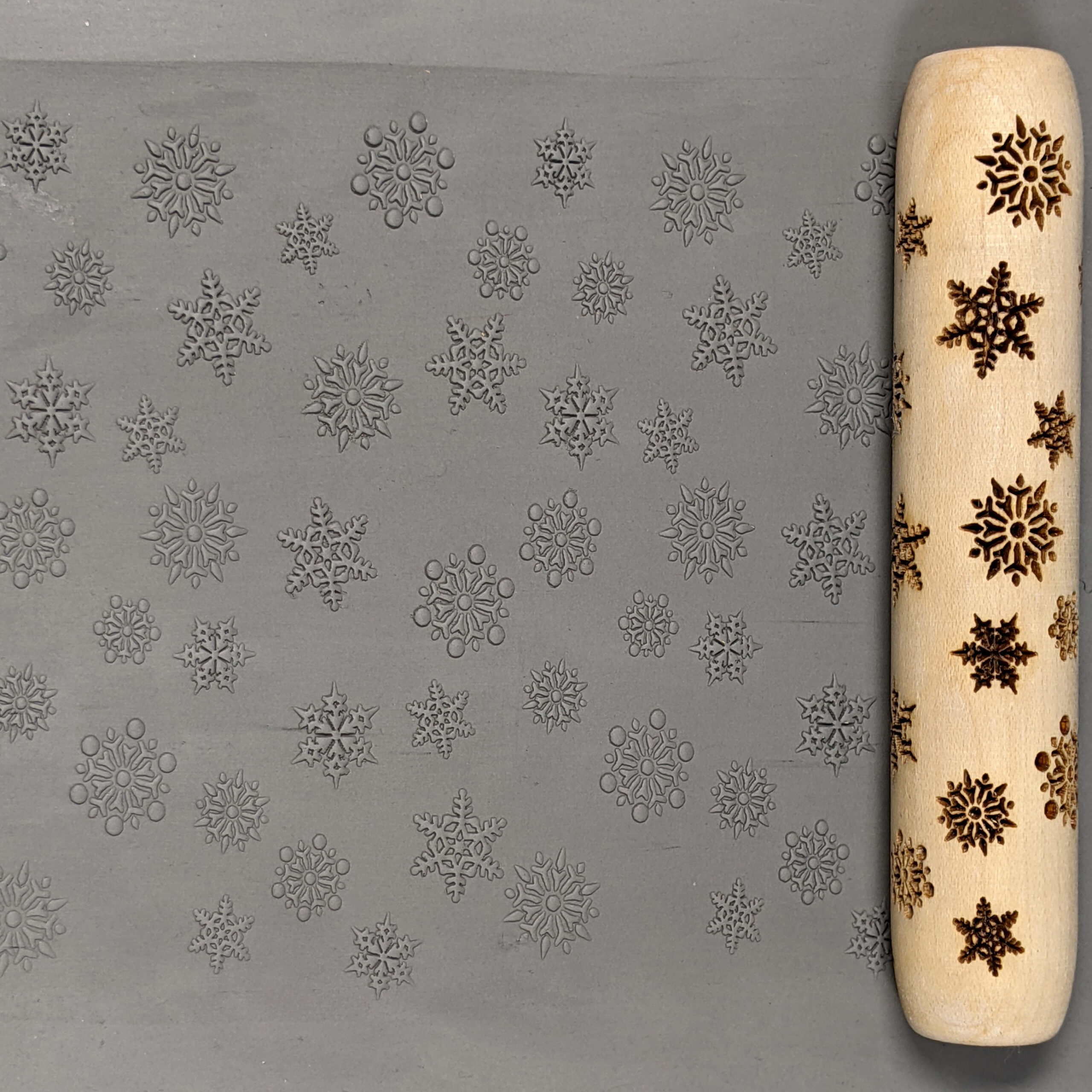 Socwell SD2047 Hand Roller - Snow Flakes | Clay King