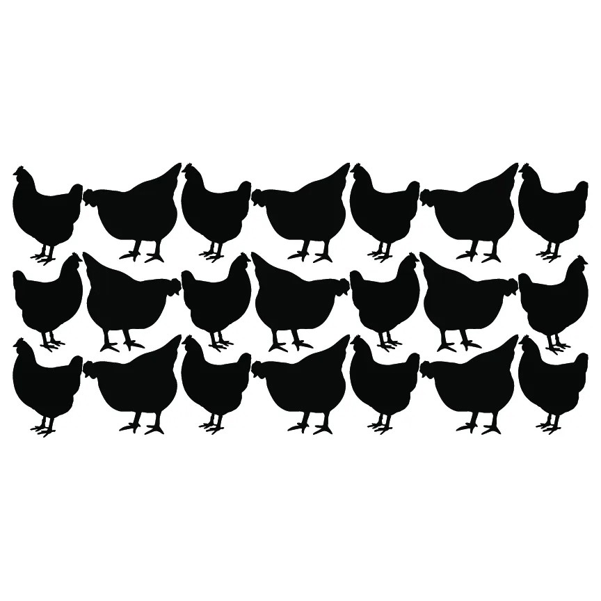Vinyl Resist Stickers - Chickens - 21 Stickers Per Sheet | Clay King