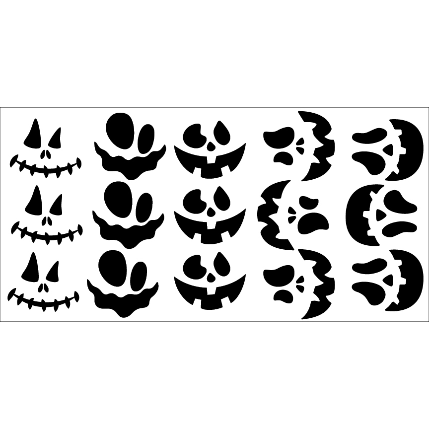 Vinyl Resist Stickers - Silly Jack O Lantern - 15 Stickers Per Sheet ...
