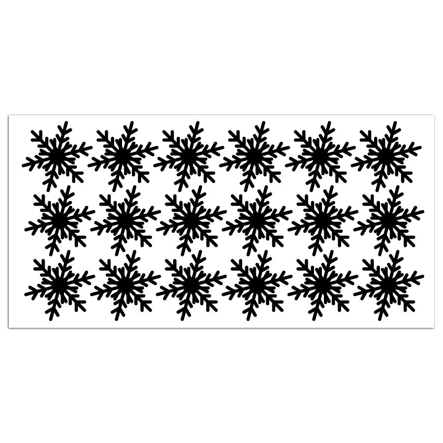 Vinyl Resist Stickers - Snowflakes - 18 Stickers Per Sheet | Clay King