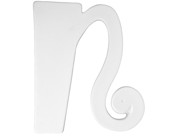 Wholesale Bisqueware - 6″ Curly N | Clay King