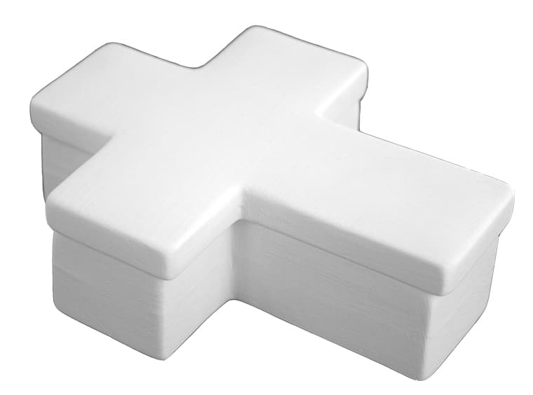 Wholesale Bisqueware - 1312 Small Cross Box | Clay King