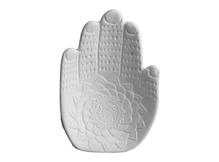 Wholesale Bisqueware - 2909 Mandala Palm Spoon Rest | Clay King