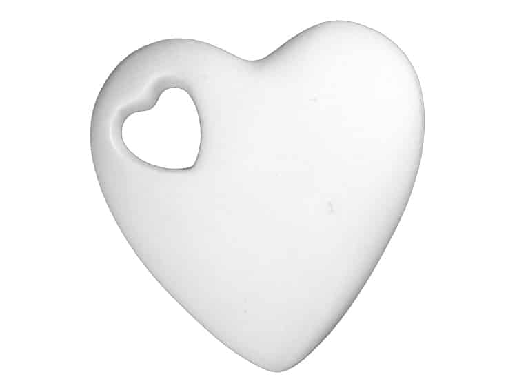 Wholesale Bisqueware - 5453 Double Heart Tag-Along | Clay King