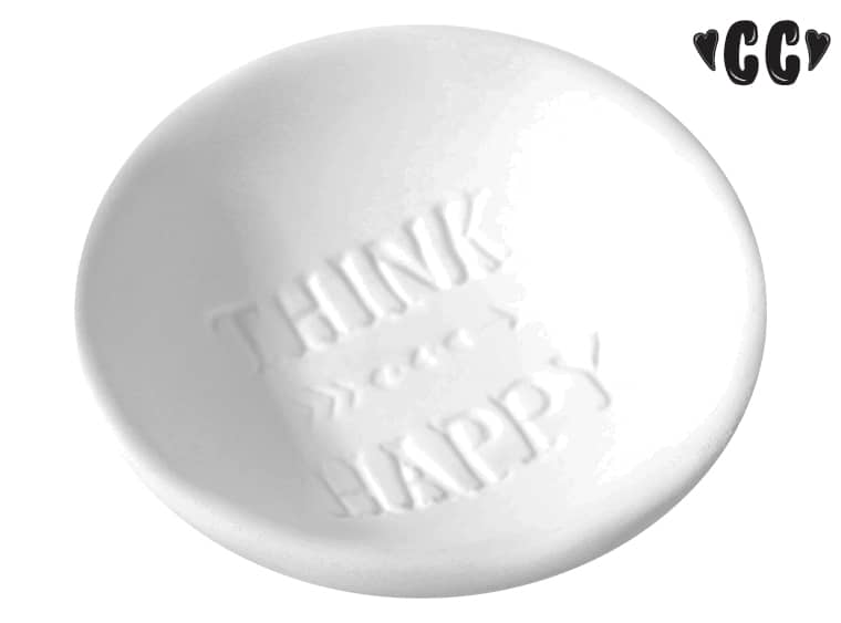 Wholesale Bisqueware - CC-2225 Think Happy Dish | Clay King