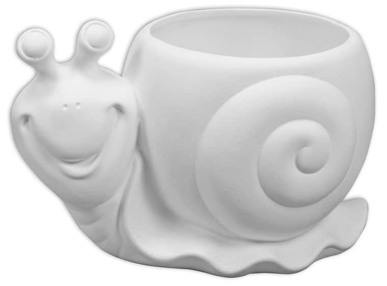 Wholesale Bisqueware - MB1629 Snail Planter | Clay King